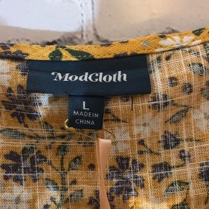Modcloth | Tops | Nwt Yellow Floral Modcloth Tank Top L Xl X 2x | Poshmark